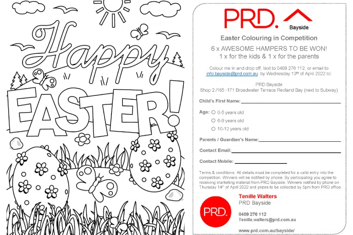 PRD Easter Colouring In Competition